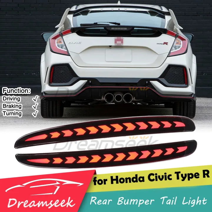 LED Reflector Rear Bumper Tail Light for Honda Civic Type R Hatchback ...