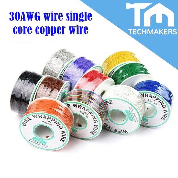 1 Roll of 30AWG Wire Single Core Copper Wire Wrapping Wrap PCB Jumper ...