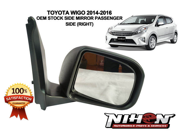 TOYOTA WIGO 2014-2016 OEM STOCK SIDE MIRROR PASSENGER SIDE (RIGHT) (NON ...