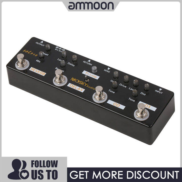 [ammoon]เอฟเฟคกีต้าร์ MOSKY Audio SOL918 5-in-1 Multi Effect Pedal ...