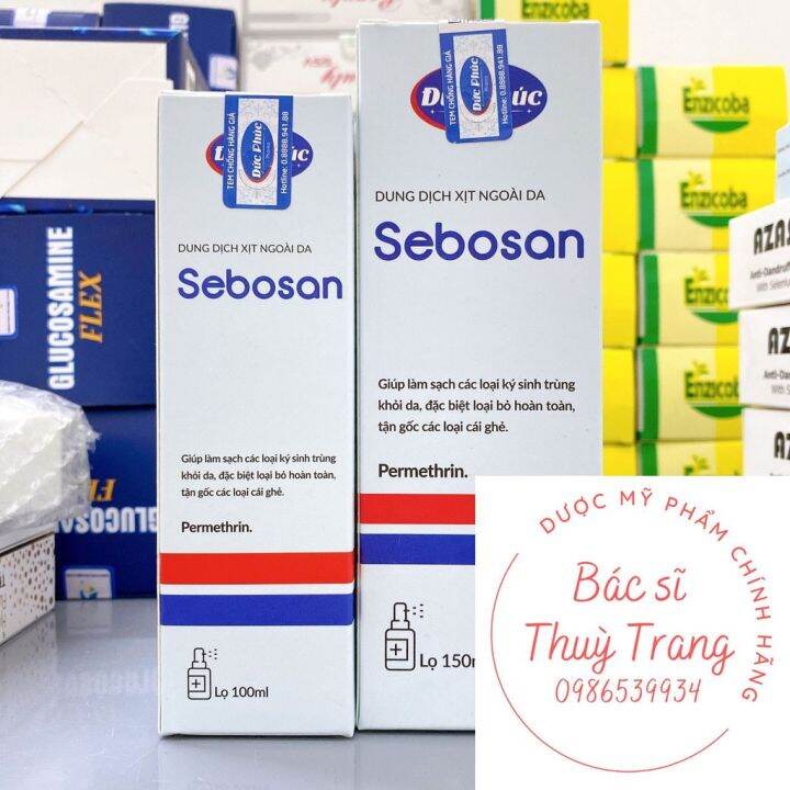 Dung dịch xịt ghẻ loại bỏ ký sinh trùng Sebosan (100-150 ml) | Lazada.vn