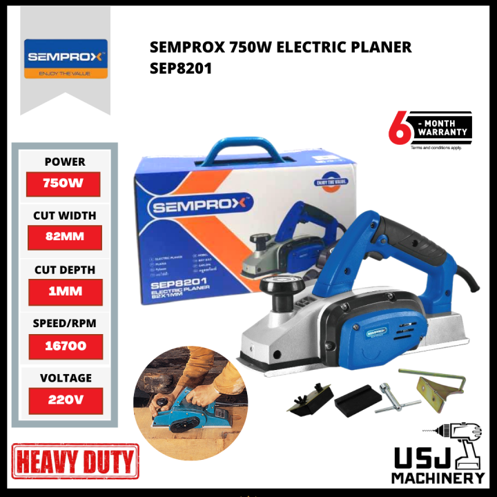SEMPROX 750W Industrial Electric Planer Steel Body SEP8201 | 6 Months ...