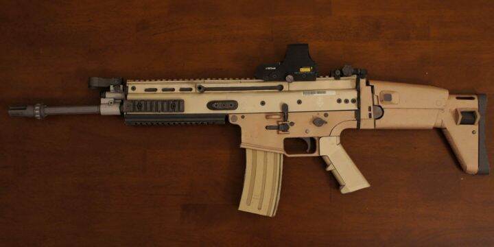 3D Papercraft SCAR-L MK16 Replika Senapan Real Size Pola Kertas DIY ...