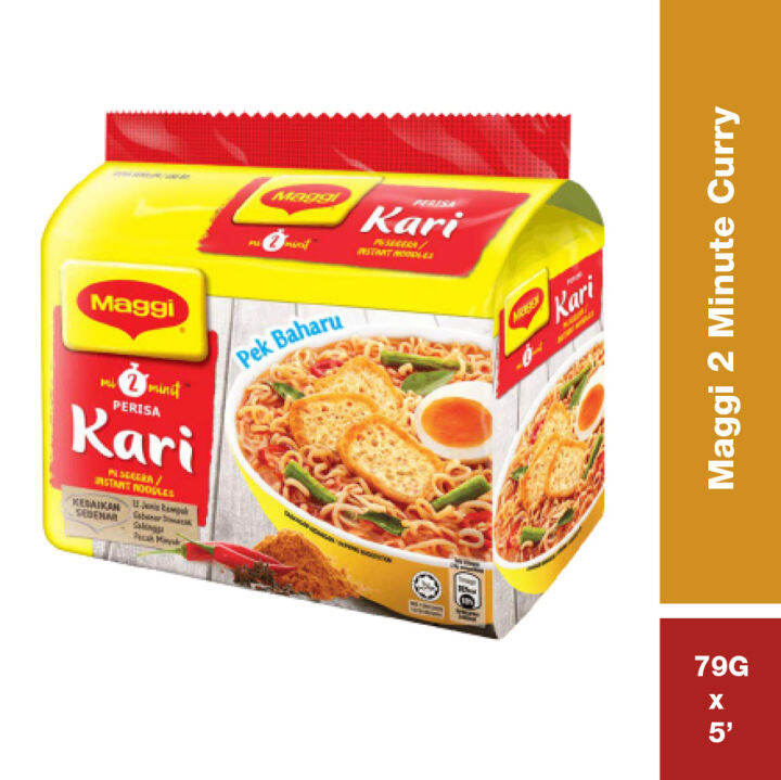 Maggi Curry Flavour Instant Noodle (79g x 5) / Maggi Kari | Lazada Maggi Curry Flavour Instant Noodle (79g x 5) / Maggi Kari | Lazada