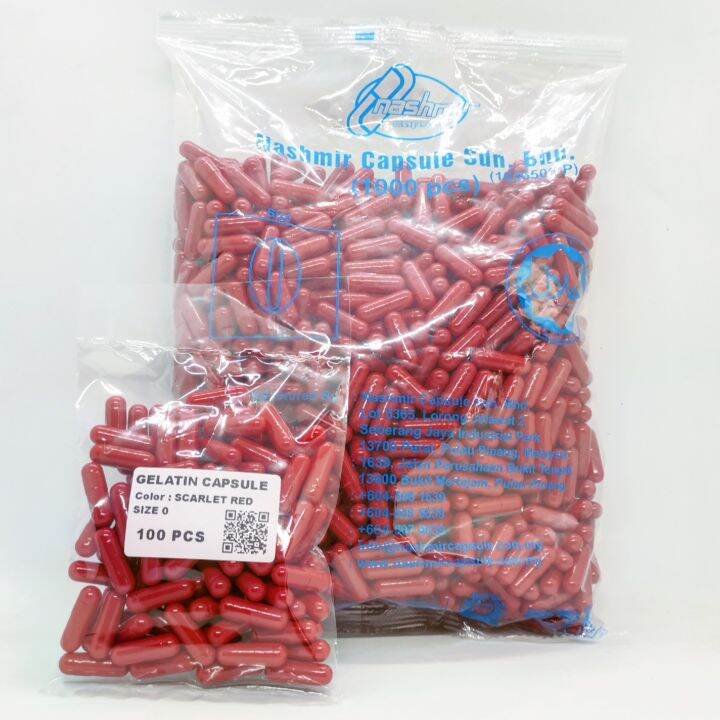 Kapsul Kosong HALAL Size 0 (100pcs/COLOUR/WARNA) 空胶囊 / Empty Gelatin ...