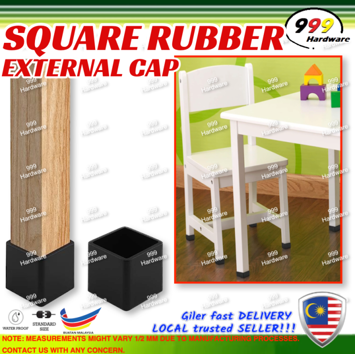 999 SQUARE & RECTANGLE EXTERNAL RUBBER CAP / OUTTER LEG TIP / CHAIR LEG ...