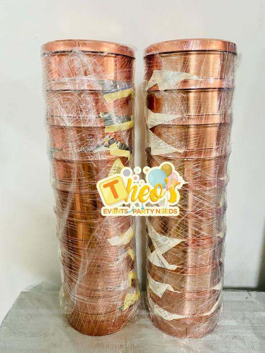 SALE! 6x2, 8x2 ROSE GOLD Round TINCAN ALUMINUM CAN, ROSEGOLD, TIN CANS ...