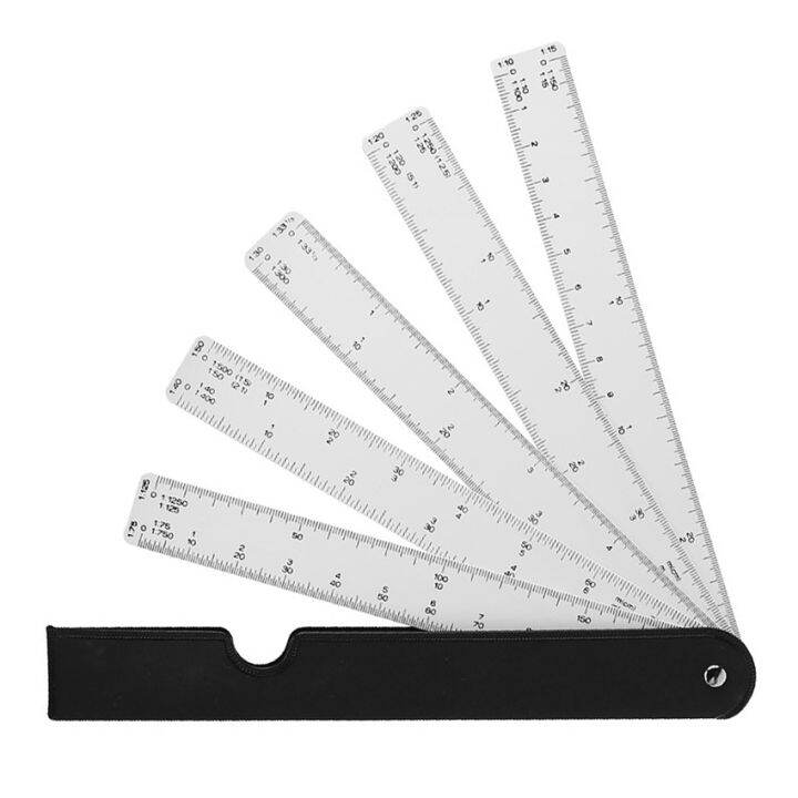 Fan Folding Scale Ruler Technical Drawing Scale Multifunctional Drawing ...