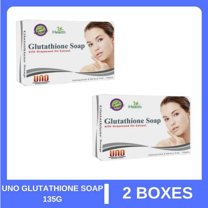 Original UNO Natura White Glutathione Soap 135 grams ( 2 Boxes ...