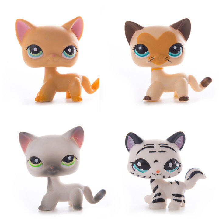 Original Little Pet Shop LPS Cat Collection หายากขาตั้งสั้นลูกแมวคุณภาพ ...