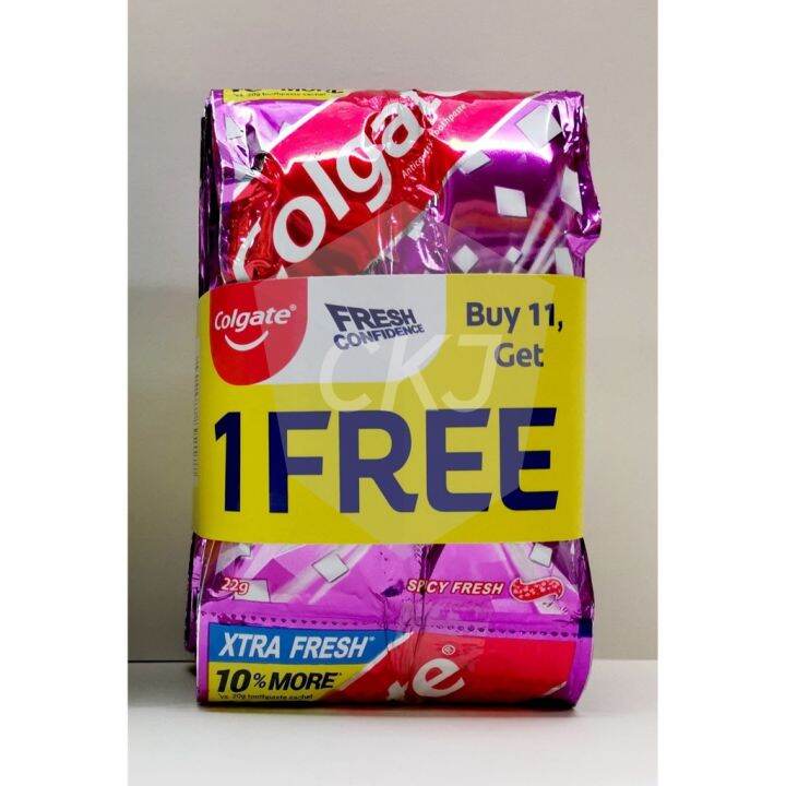 Colgate Fresh Confidence Toothpaste 11+1 Twin Sachet (2 Packs)AYY ...