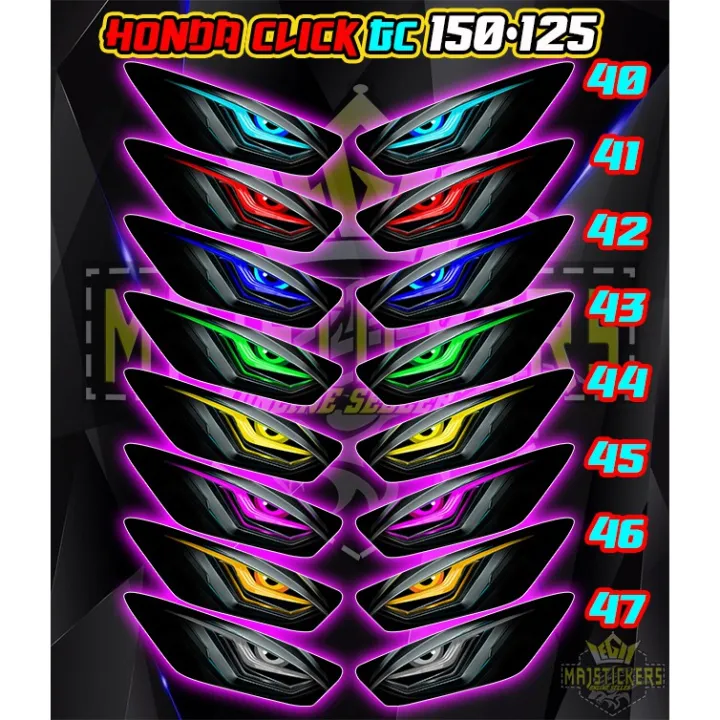 Honda Click GameChanger 125i/150i Headlight Transparent Sticker part 4 ...
