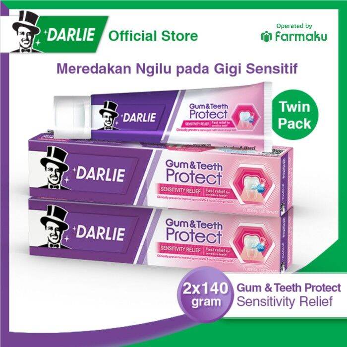 Twin Pack Darlie Toothpaste Gum & Teeth Sensitivity Relief Tube 140 g | Lazada Indonesia