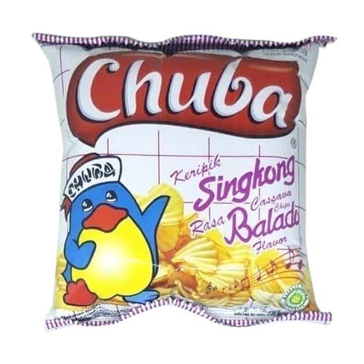 CHUBA Snack Cemilan Jadul Keripik Singkong Keju / Balado / Balado Ijo ...