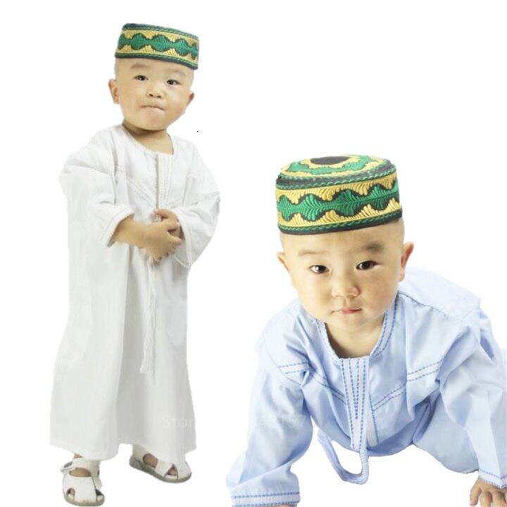Muslim Boys Abaya Kids Kaftan Islamic Clothing for Boys Arabic Jubba ...