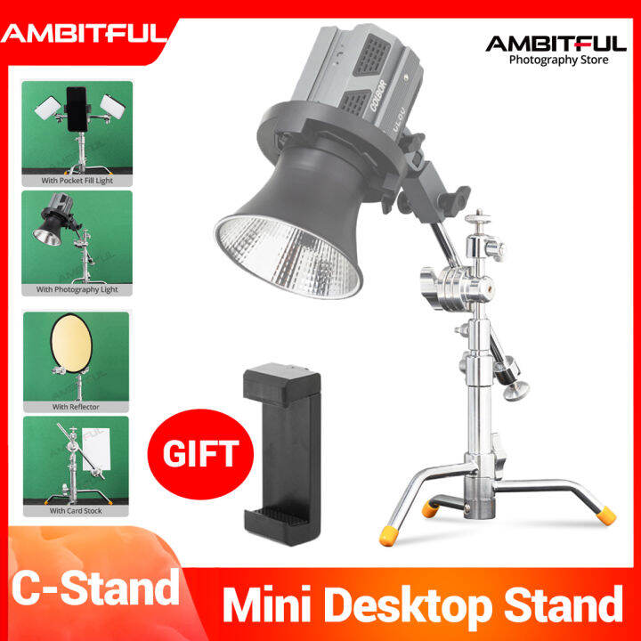 AMBITFUL 18.5inch/47cm Heavy-Duty C-Stand Mini C-Stand For Photography ...