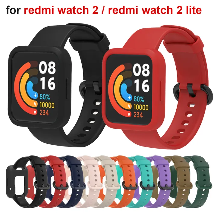Silicone Strap with Case for Redmi Watch 2 Wristband Replacement Strap ...