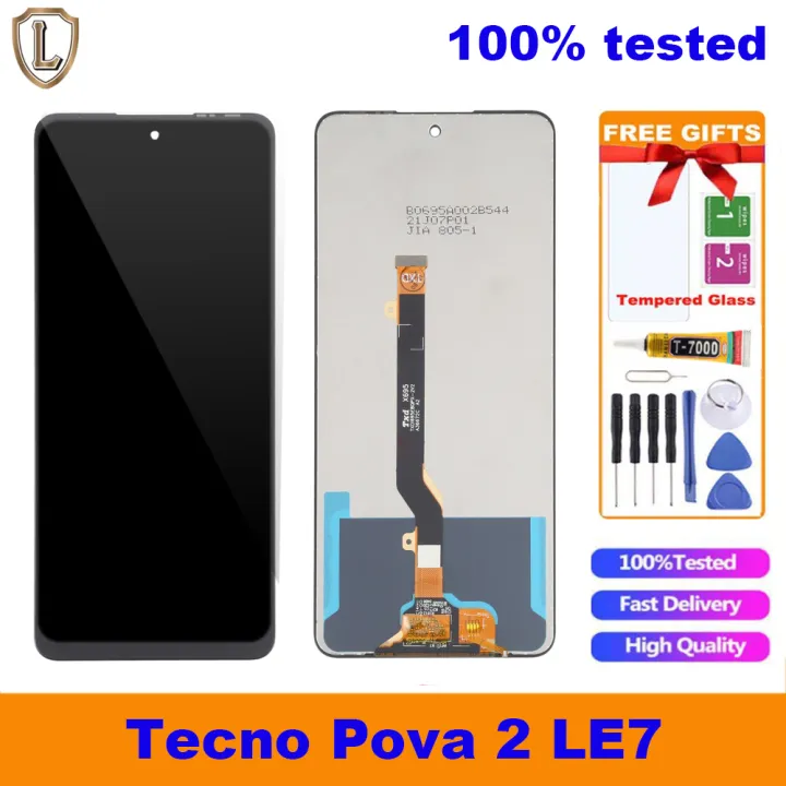 100% tested For Tecno Pova 2 LE7 LCD Display Touch Screen and Digitizer ...