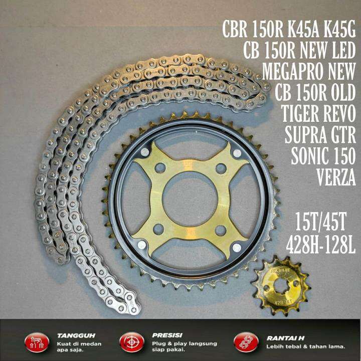 GEARSET GIR CBR 150R SATU SET K45 CB 150R NEW LED STREETFIRE MEGAPRO ...