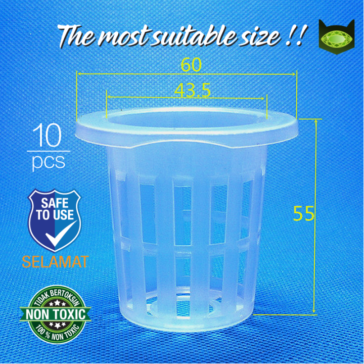 10pcs - Cawan Tumbuhan, Cawan Penaman , Cawan Hidroponik dan Aquaponic ...