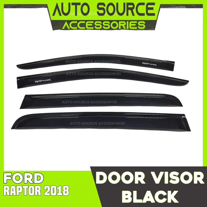 Ford Raptor 2018-Up Rain Gutter / Door Visor Black | Lazada PH