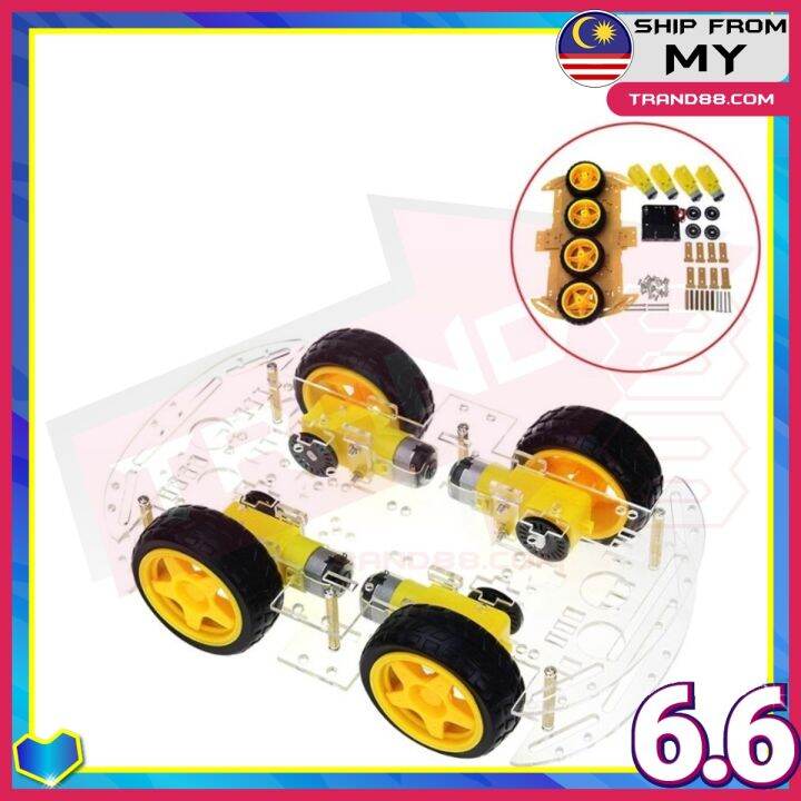 4WD 2 Layer Smart Car Robot Chassis Kit Base Set Arduino | Lazada