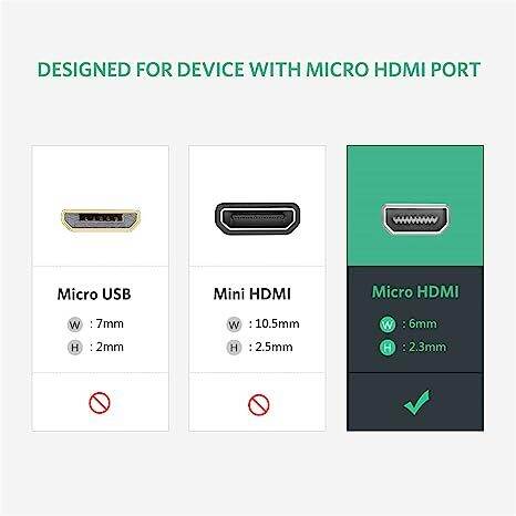 UGREEN Active Micro HDMI to HDMI VGA Video Converter Adapter with 3.5mm Audio Jack Micro HDMI ...