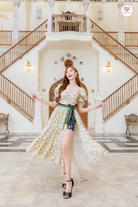 Maria Diamond Brand การันตีเสื้อผ้าแบรนด์แท้ เซท 3 ชิ้น เสื้อ+กางเกงขา ...