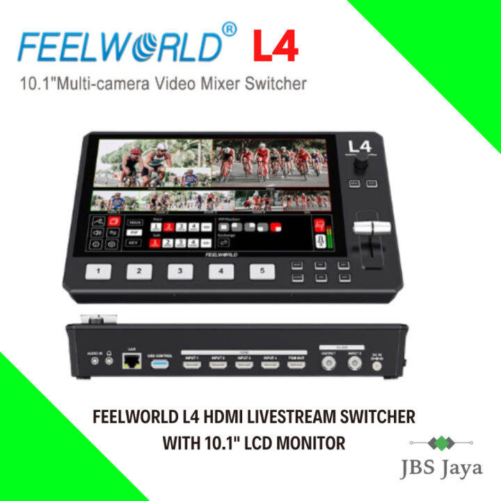 FeelWorld L4 HDMI Livestream Switcher with 10.1" LCD Monitor | Lazada
