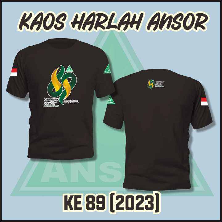 KAOS HARLAH ANSOR KE 89 TAHUN 2023 LOGO RESMI | Lazada Indonesia