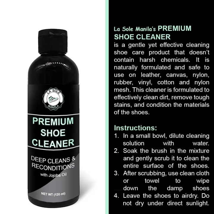Premium Shoe Cleaner Deep Cleans and Reconditions with Jojoba Oil ...