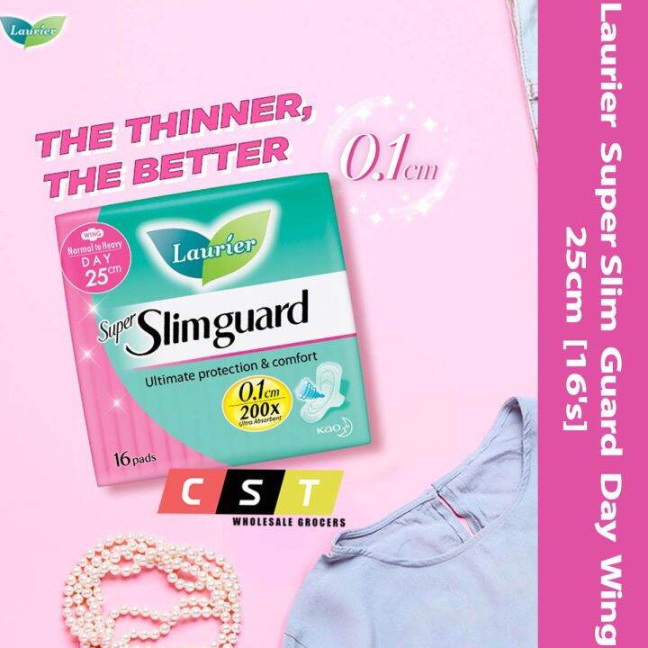 Laurier Super Slim Guard Day Wing 25cm [16's] | Lazada