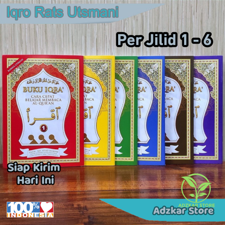 Buku Iqra Per Jilid Paket Bundle Rasm Utsmani Ukuran A5 Jilid 1-6 Kertas HVS Putih Original Buku ...