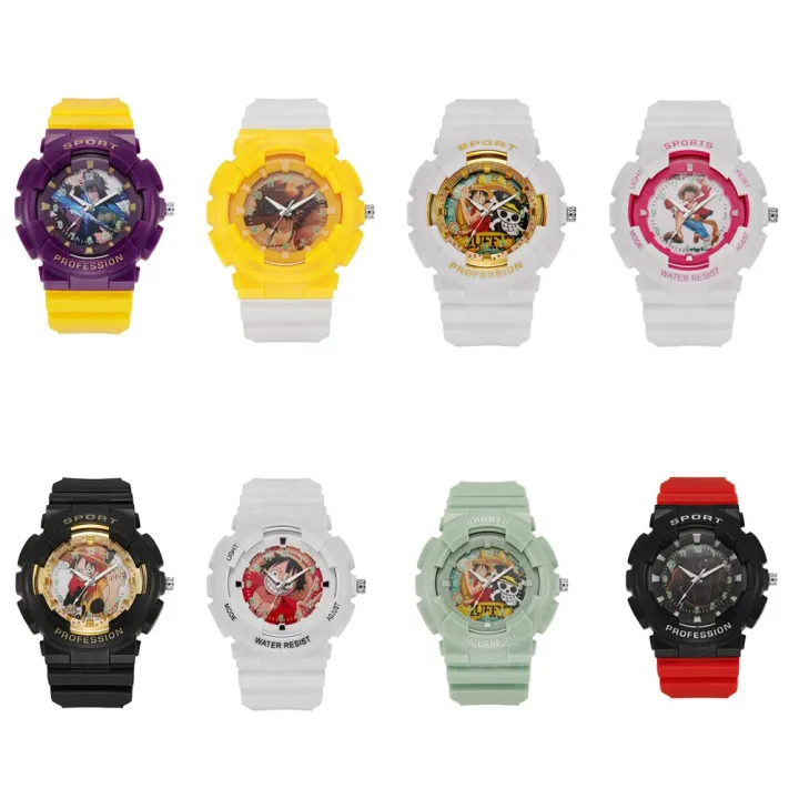 IEGM2Y บุคลิกภาพ อิเล็กทรอนิกส์ ของขวัญอัญมณี อะนิเมะ เรืองแสง ลูฟี่ กันน้ำ เด็กชาย นาฬิกากีฬา ...