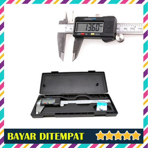 Sigmat Digital Vernier Kaliper stainless murah Digital Layar LCD Screen Alat Ukur Jangka Sorong ...
