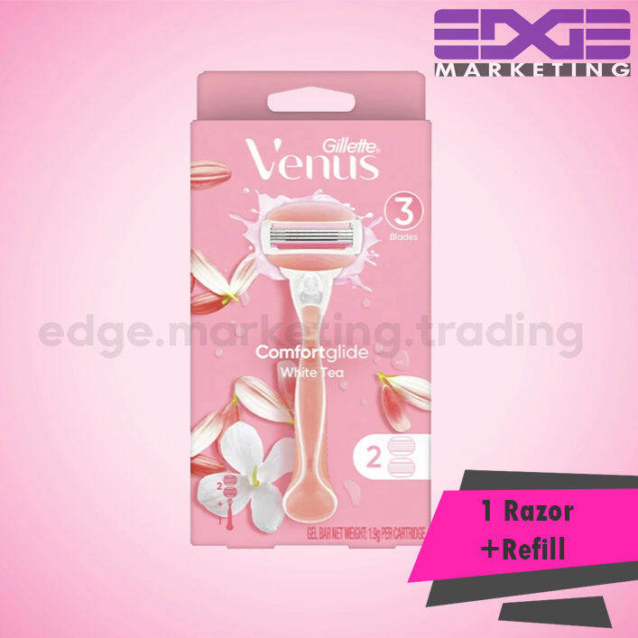 Gillette Venus ComfortGlide White Tea Razor Shave 1 + Refill | Lazada PH