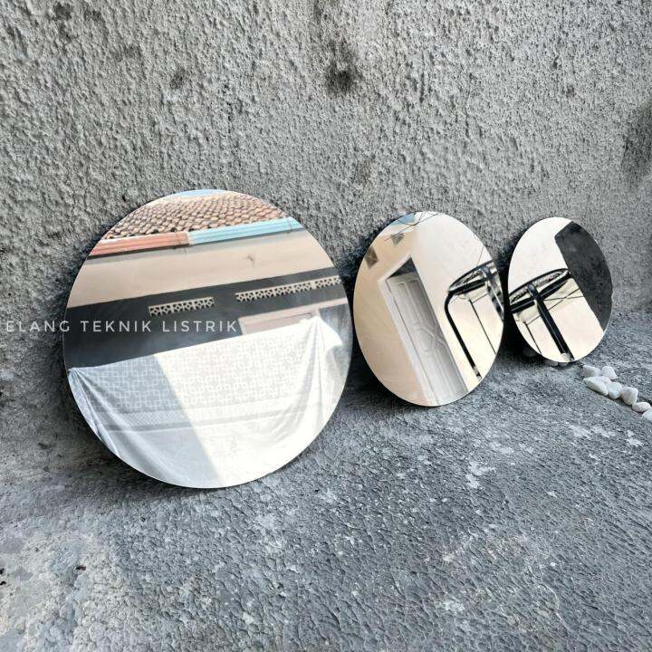 Kaca Cermin Bulat Aesthetic / Kaca Cermin Ruang Tamu / Kamar Mandi ...
