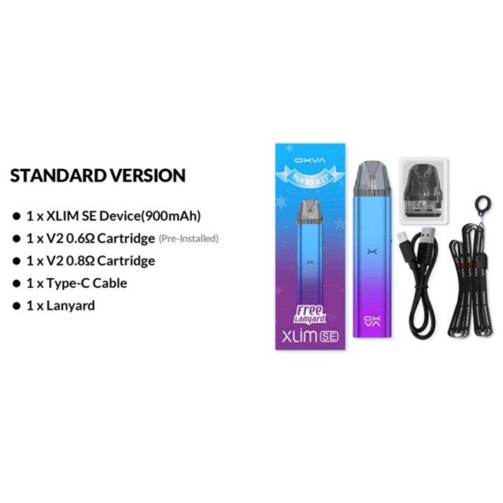 Oxva Xlim SE Bonus Kit Vape Pod Starter Legit 900 mAh Vaping | Lazada PH