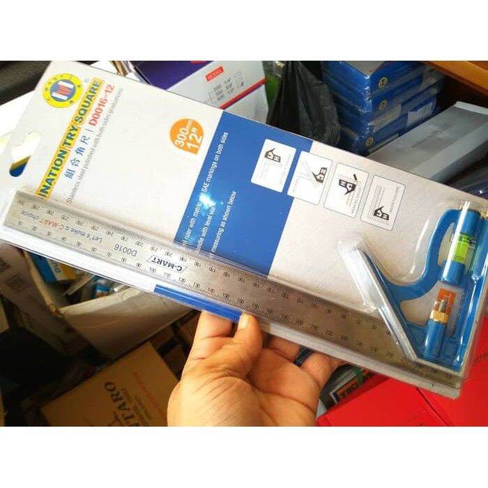 Penggaris Siku L Premium 30cm Multi Fungsi Garisan Siku Tukang | Lazada ...