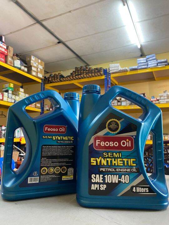 FEOSO SEMI SYNTHETIC PETROL ENGINE OIL SAE 10W-40 (4 LITERS) | Lazada