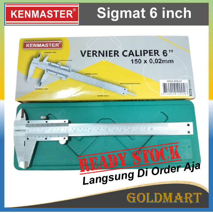 Sigmat Besi Jangka Sorong Original Kenmaster Vernier Caliper jangka ...