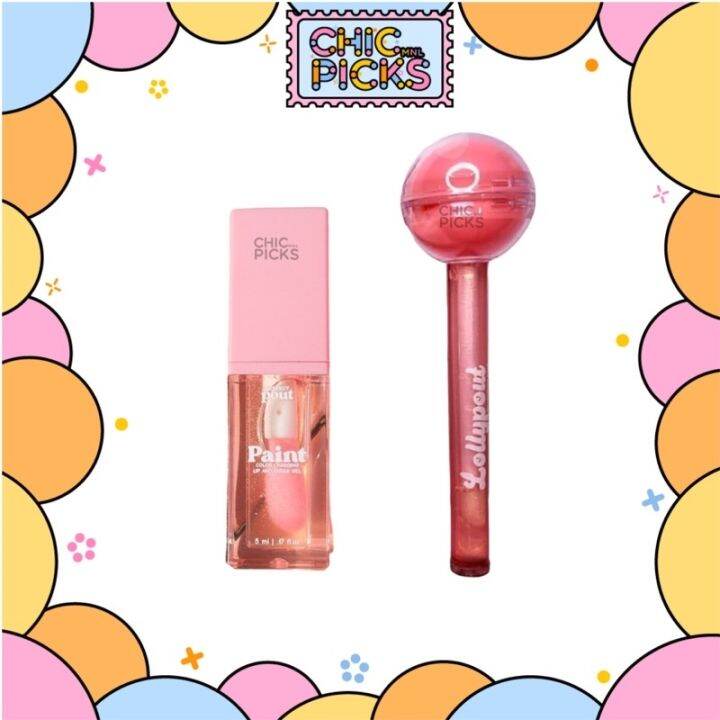 Perfect Pout Lollypout 2in1 Gloss Balm • Paint Color Changing Lip Cheek ...