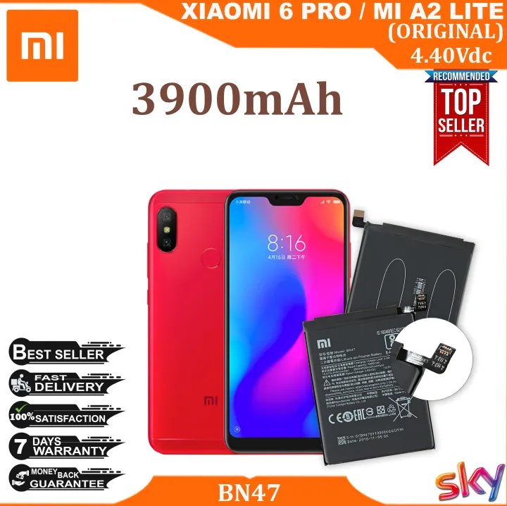 Xiaomi Redmi 6 Pro / Mi A2 Lite Battery Model BN47 (3900mAh) Original ...