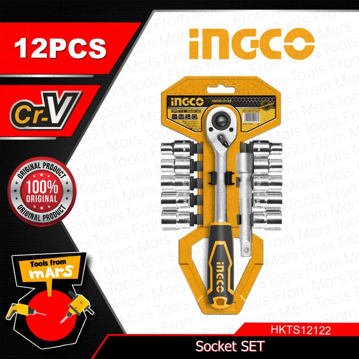 INGCO 12pcs Socket SET 1/2inch HKTS12122 •TOOLS FROM MARS• H-TSS ...