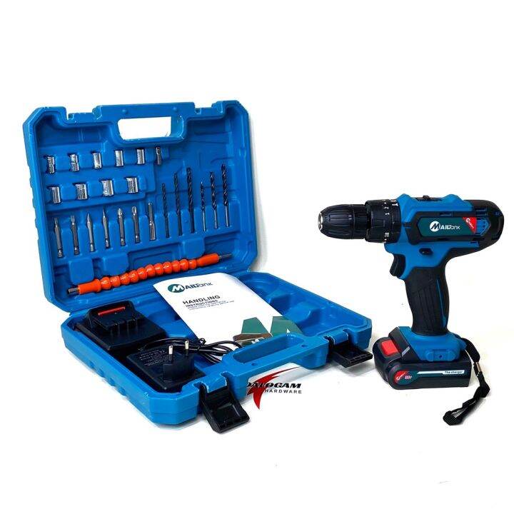 [3 PILIHAN] MAILTANK CORDLESS DAN Bor Baterai Cordless Drill Impact 32V ...