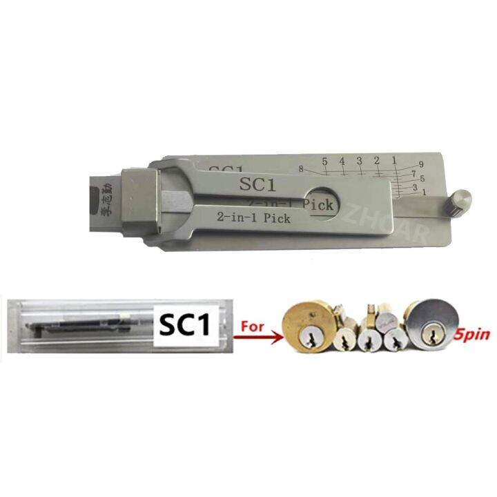 ต้นฉบับ Lishi เครื่องมือ2 In 1 KW5 SC1 KW1 SC4เครื่องมือช่างกุญแจมือ ...