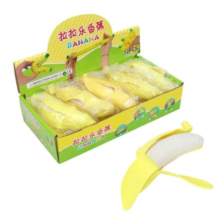 Stress Toy Realistic Fruit Squeeze Banana Fidget Sponge Ball Lovely ...