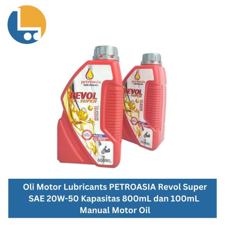Oli Motor Lubricants PETROASIA Revol Super SAE 20W-50 Kapasitas 800mL ...