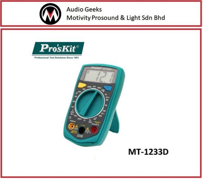 Pro'sKit MT-1233D 3½ Digital Multimeter | Lazada