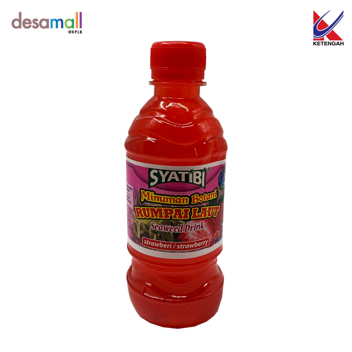 SYATIBI Minuman Botani Rumpai Laut Perisa Strawberi (350ml) | Lazada